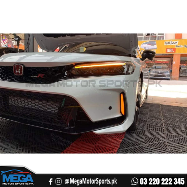 Honda Civic 11 Gen Type R Bumper V1 Front Drl 2022+ – Mega Motor Sports