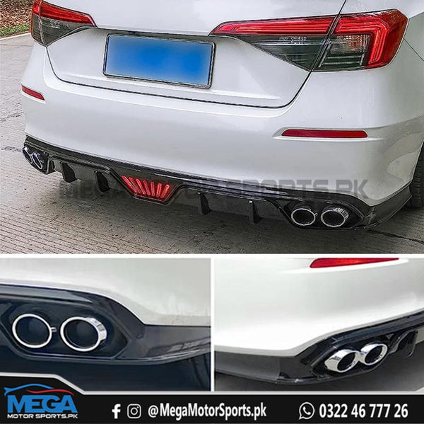 Civic LED Diffuser Glossy Black V2 2022 2023 2024 2025 – Mega Motor Sports