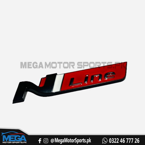 Hyundai N Line Logo Black & Red Emblem – Mega Motor Sports