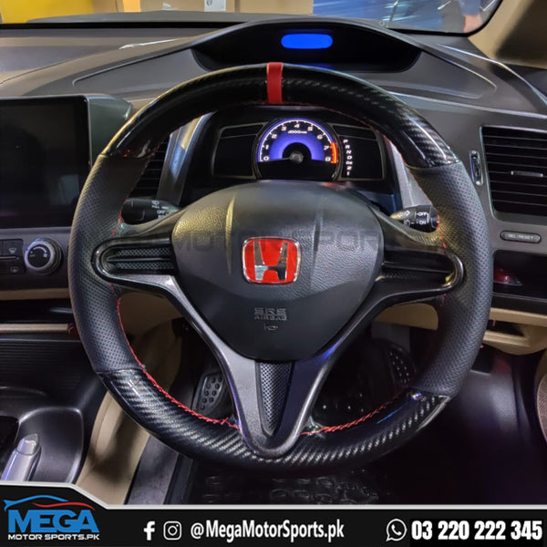 Universal Red Line Carbon Fiber Steering Cover - Best Quality – Mega ...