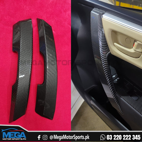 Toyota Corolla X Carbon Fiber Interior Door Handle Panels 2014 - 2023 ...