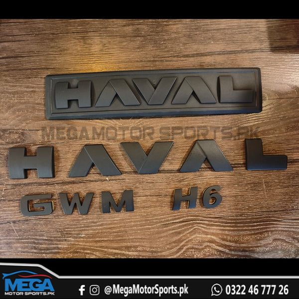 Haval H6 Matt Black Emblems / Logos 2022 - 2025 – Mega Motor Sports