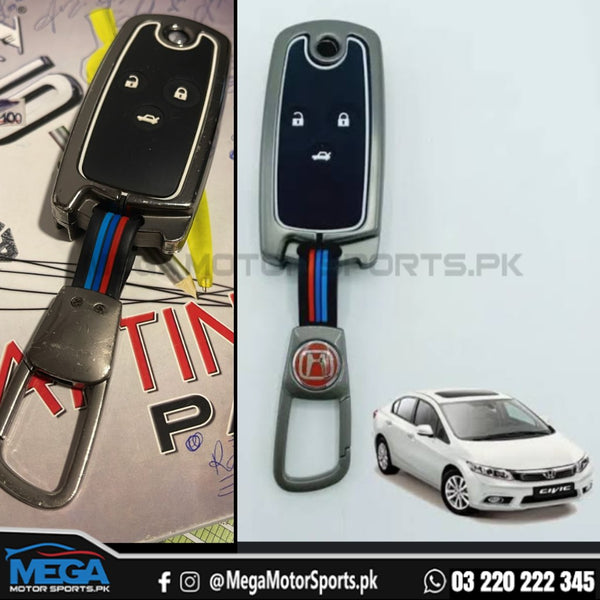 Civic Rebirth Metal Zinc Alloy Key Fob / Carbon Fiber Metal Key Cover ...